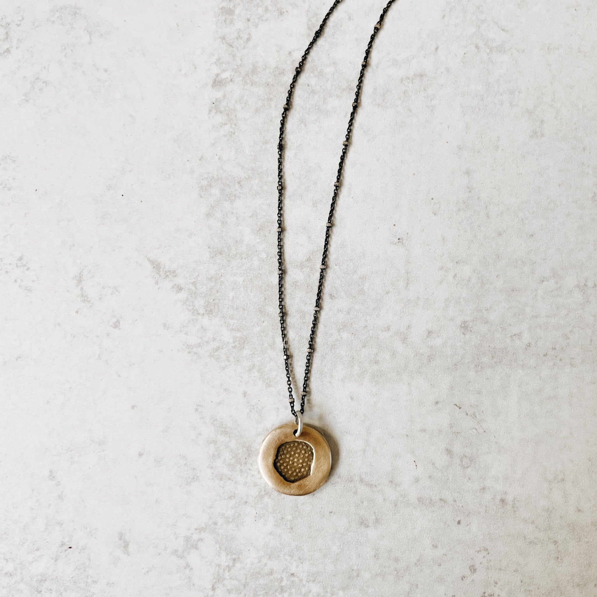 Coin Necklace Impression in Bronze