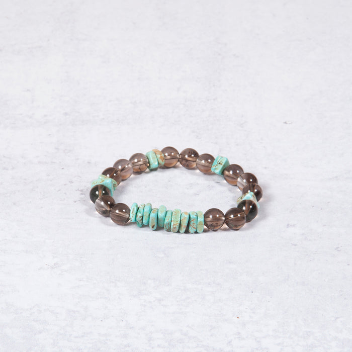 Smokey Quartz and Turquoise Bracelet | Jester Swink Jewelry