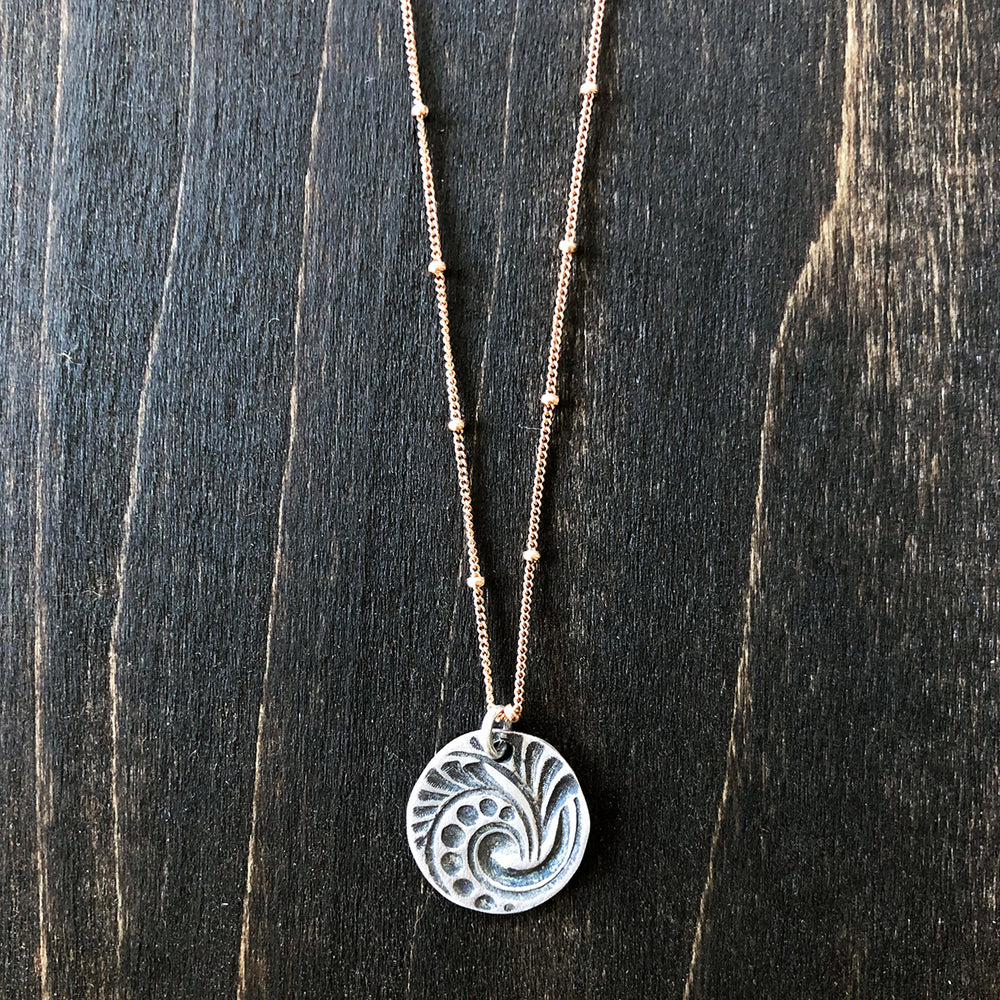 Swirl Sea Shell Sterling Necklace