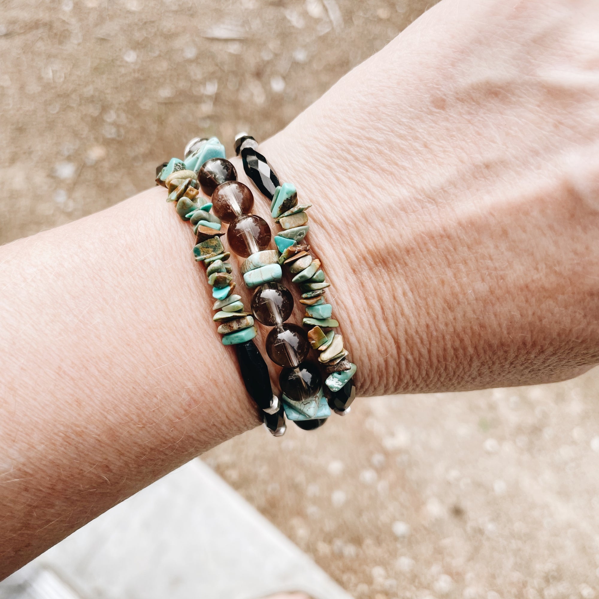 Smokey Quartz and Turquoise Bracelet | Jester Swink Jewelry